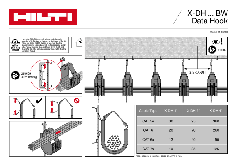 Hilti X-DH...BW Data Hook Operating instructions | Manualzz