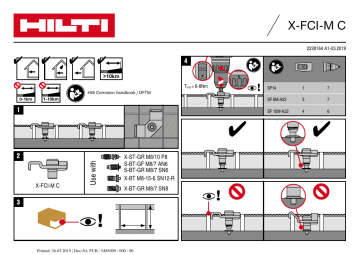 Hilti X-FCI-M C Operating Instruction | Manualzz