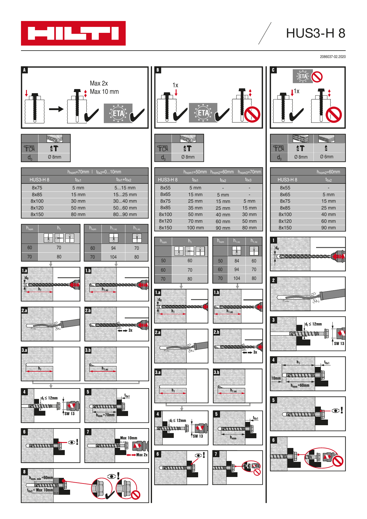 Hilti HUS3-H 8 User guide | Manualzz