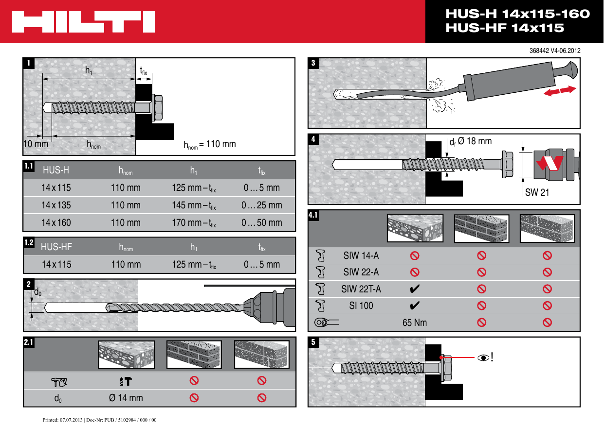 Hilti HUS-H 14 User guide | Manualzz