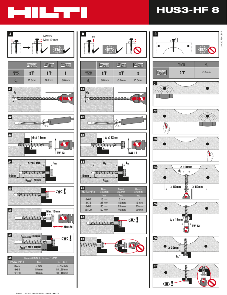 Hilti HUS3-HF 8 User guide | Manualzz