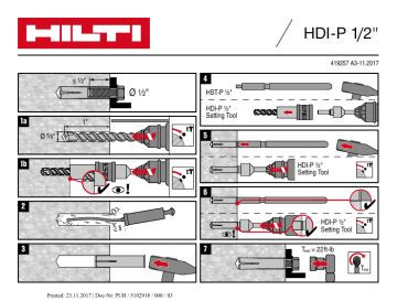 Hilti HDI-P 1/2" User guide | Manualzz
