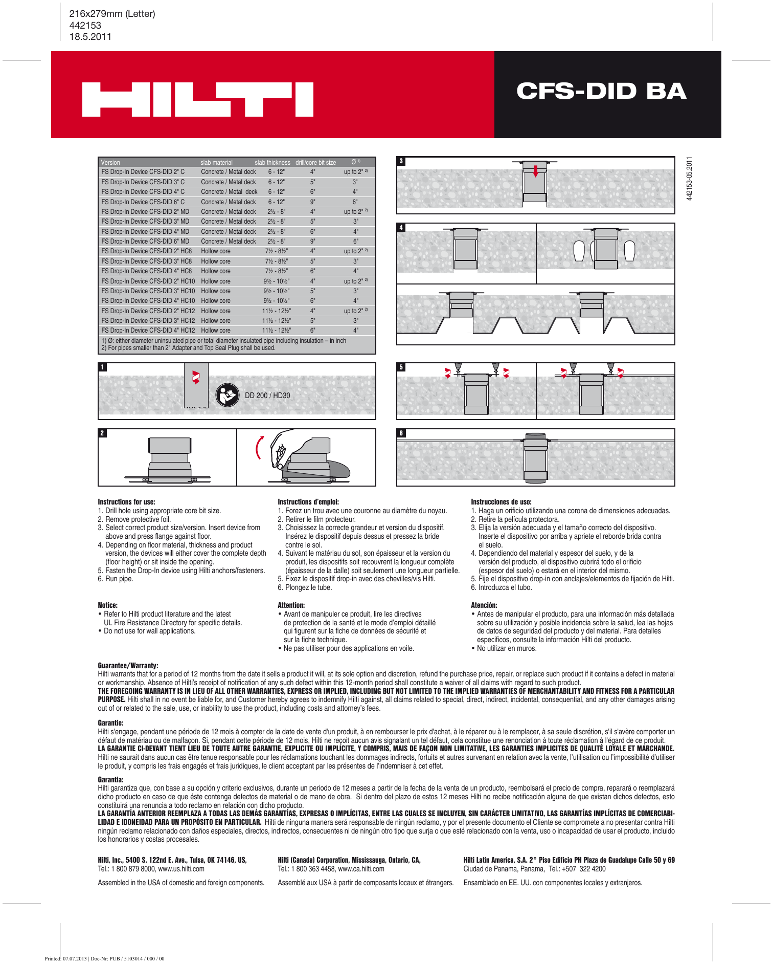 Hilti CFS-DID BA Operating instructions | Manualzz