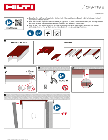 Hilti CFS-TTS E Mode d'emploi | Manualzz