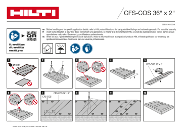 Hilti CFS-COS 36" x 2" Mode d'emploi | Manualzz