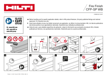 Hilti CFP-SP WB Mode d'emploi | Manualzz