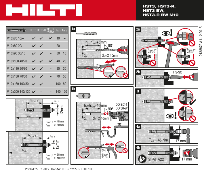 Hilti HST3 User guide | Manualzz