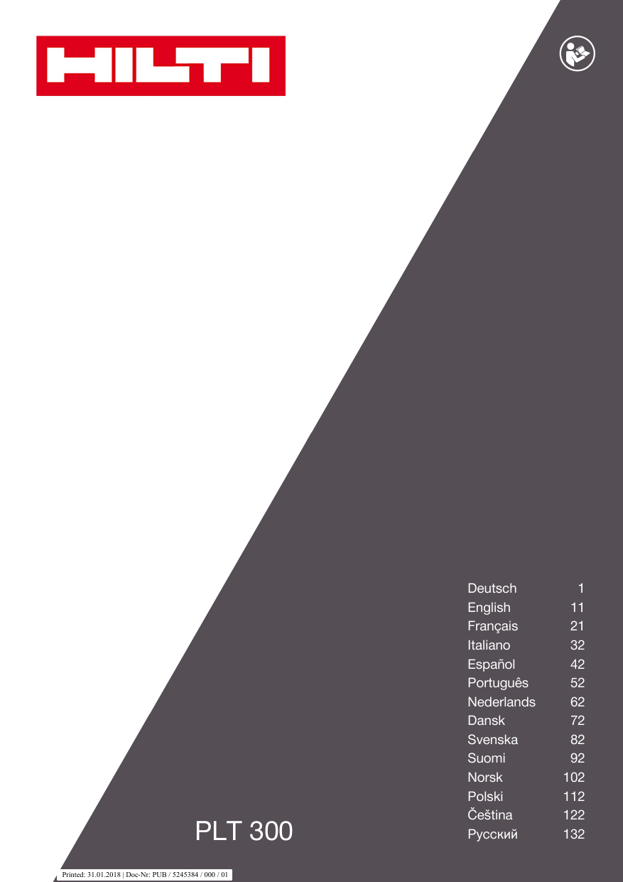 Hilti PLT 300 Operating instrustions | Manualzz