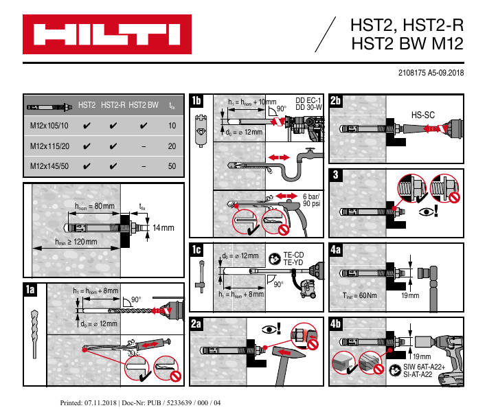 Hilti HST2 M12 User guide | Manualzz