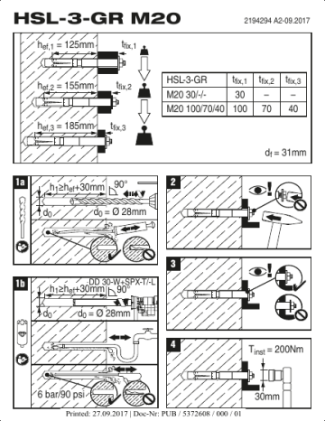 Hilti HSL-3-GR M20 Instruction for use | Manualzz