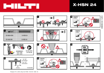Hilti X-HSN 24 用户指南 | Manualzz