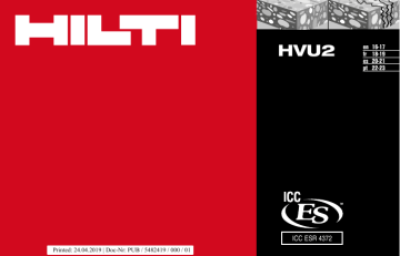 Hilti HVU2 Operating instrustions | Manualzz