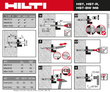 Hilti HST M8 用户指南 | Manualzz