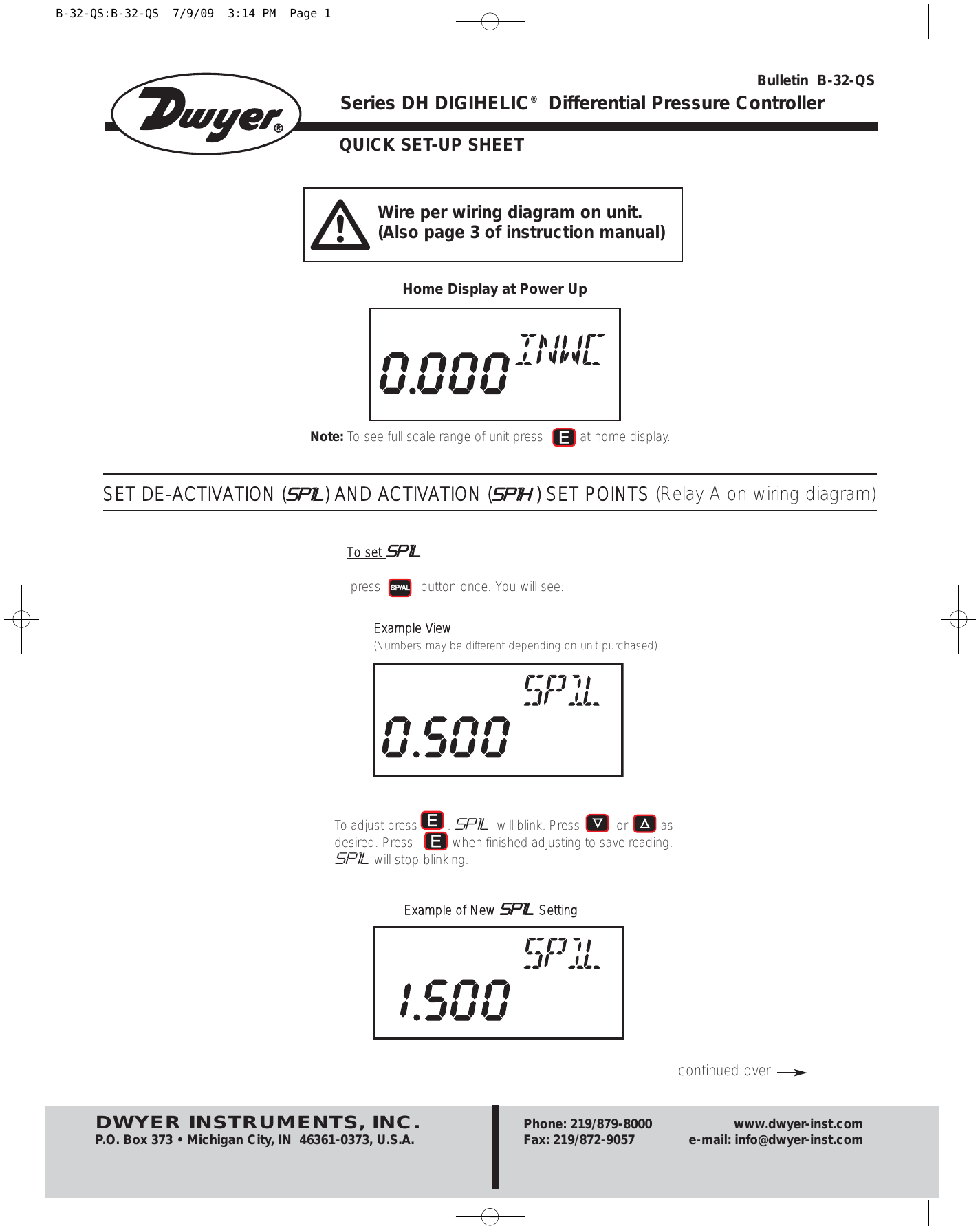 Dwyer Series DH User manual | Manualzz