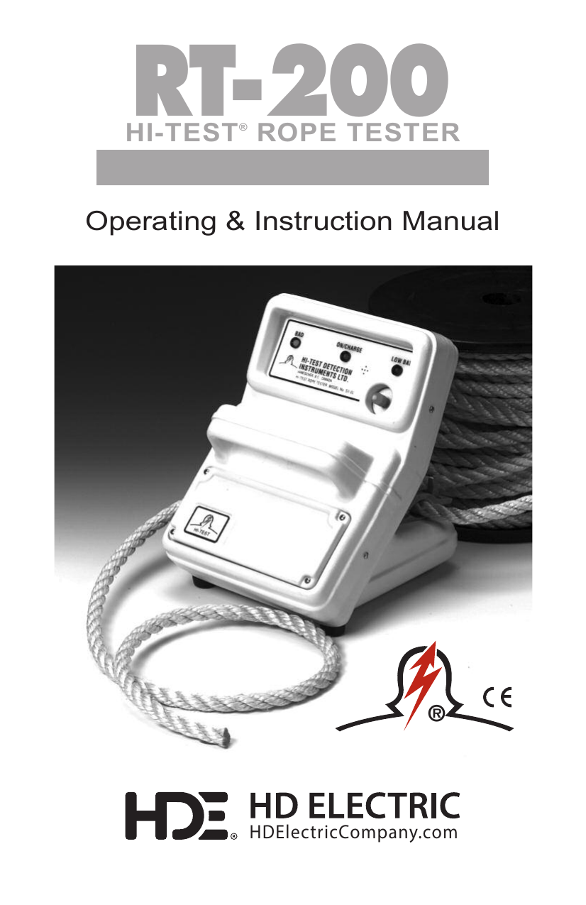 Greenlee 52088663_RT-200 Rope Tester IM.pdf User manual | Manualzz