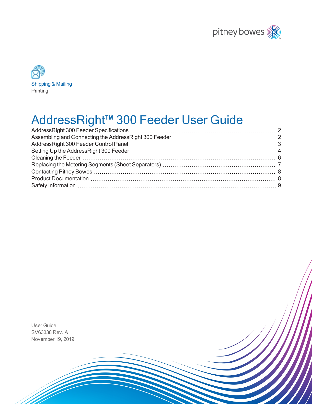 Pitney Bowes AddressRight™ 100, 200, 300 Envelope Printer Series User ...