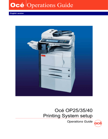 Oce OP35 Operation Guide Printing System Set-up Owner Manual | Manualzz
