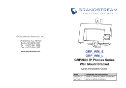 Grandstream GRP2613 - Data Sheet, Quick Installation Guide, User Guide