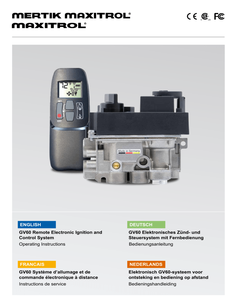 Maxitrol Mertik GV60 User manual | Manualzz