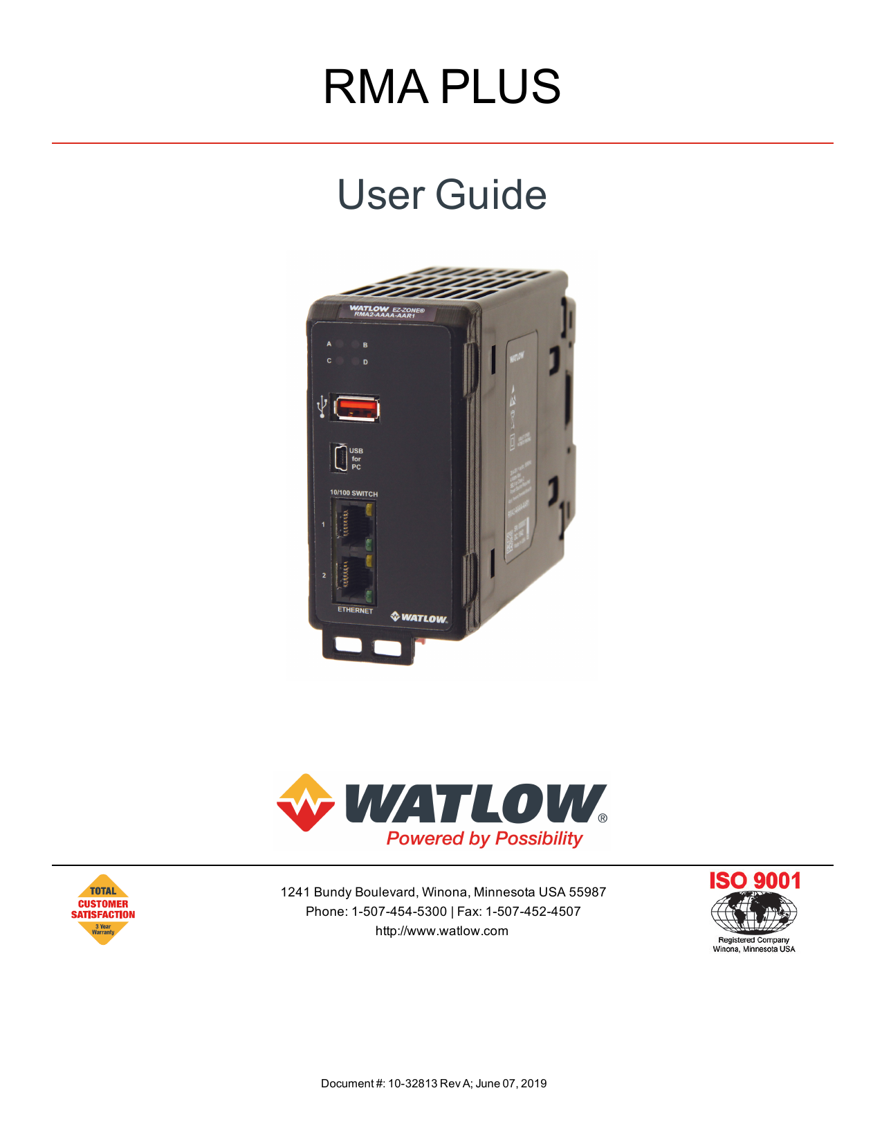 Watlow RMA PLUS User Guide | Manualzz