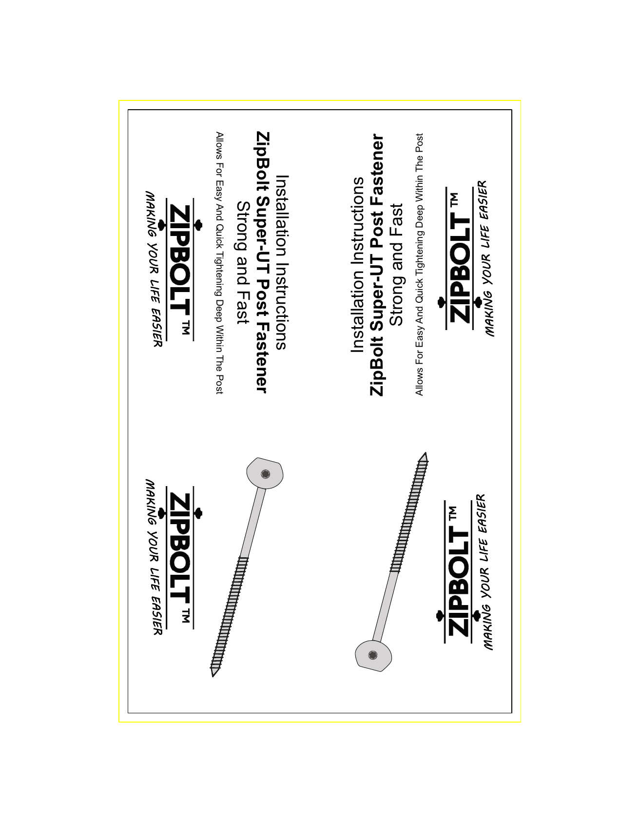 Zipbolt GIR0520 Installation guide | Manualzz