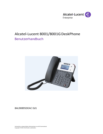 Alcatel-Lucent 8001GDeskPhone Bedienungsanleitung | Manualzz