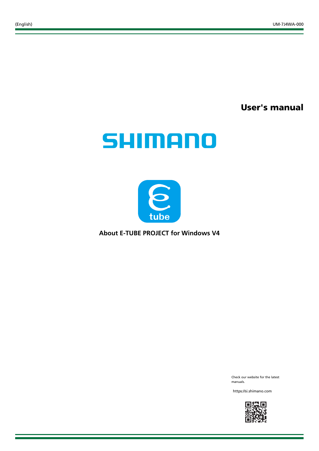 Shimano E-TUBE PROJECT for WindowsV4 Application User's Manual | Manualzz