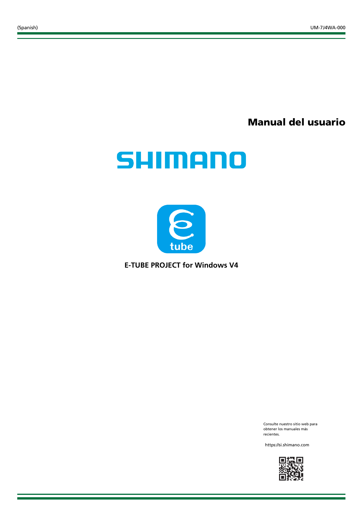 Shimano E-TUBE PROJECT for WindowsV4 Application Manual de usuario ...