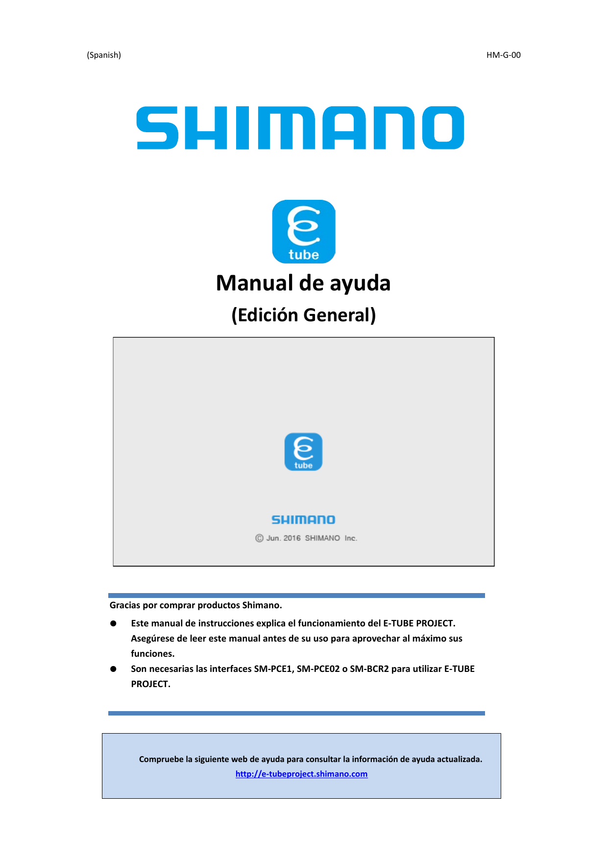 Shimano E-TUBE PROJECT for WindowsV3 Application Manual de usuario ...