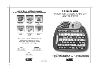 VTech Phonics from A to Z! Animated Manual To Using | Manualzz