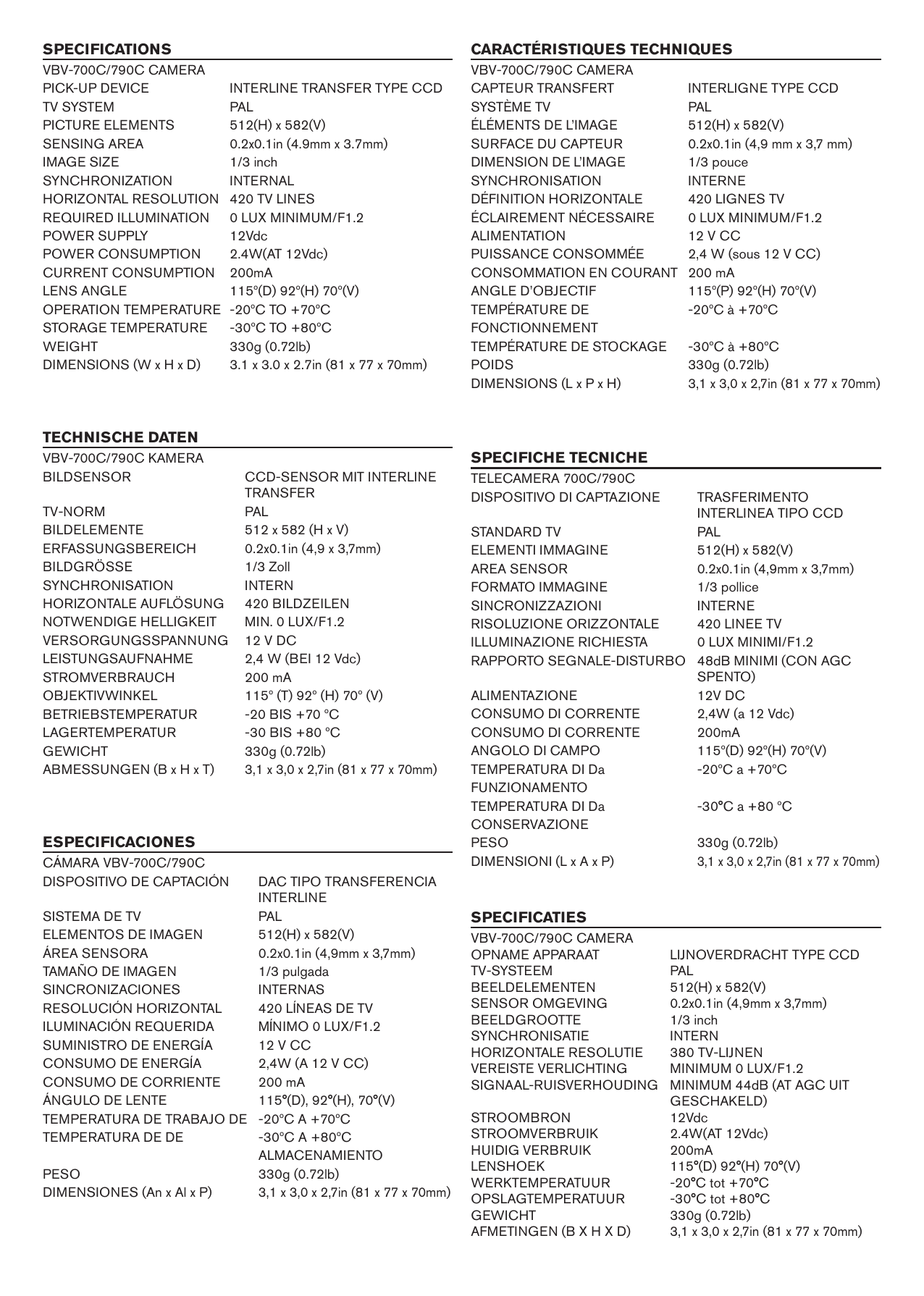 Brigade VBV-700C (1379C) Camera Monitor System User Manual | Manualzz