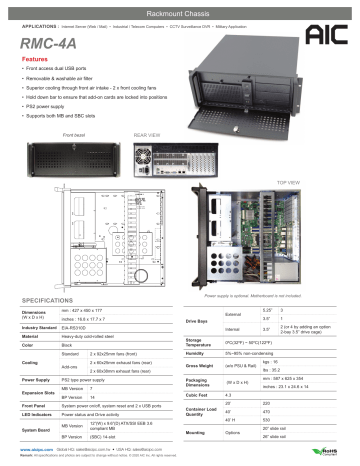 AIC RMC-4A Datasheet | Manualzz