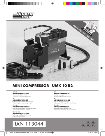 Ultimate speed UMK 10 B2 - IAN 113044 Mini Compressor Owner Manual ...