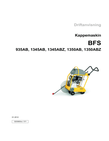 Wacker Neuson BFS 1350ABZ Floor Saw Brugermanual | Manualzz
