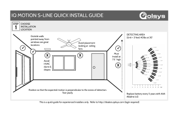 Qolsys QS1231-840 IQ MOTION-S Quick Guide | Manualzz