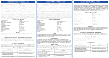 Erone SETR2641AM2 Series Remote Control Owner's Manual | Manualzz