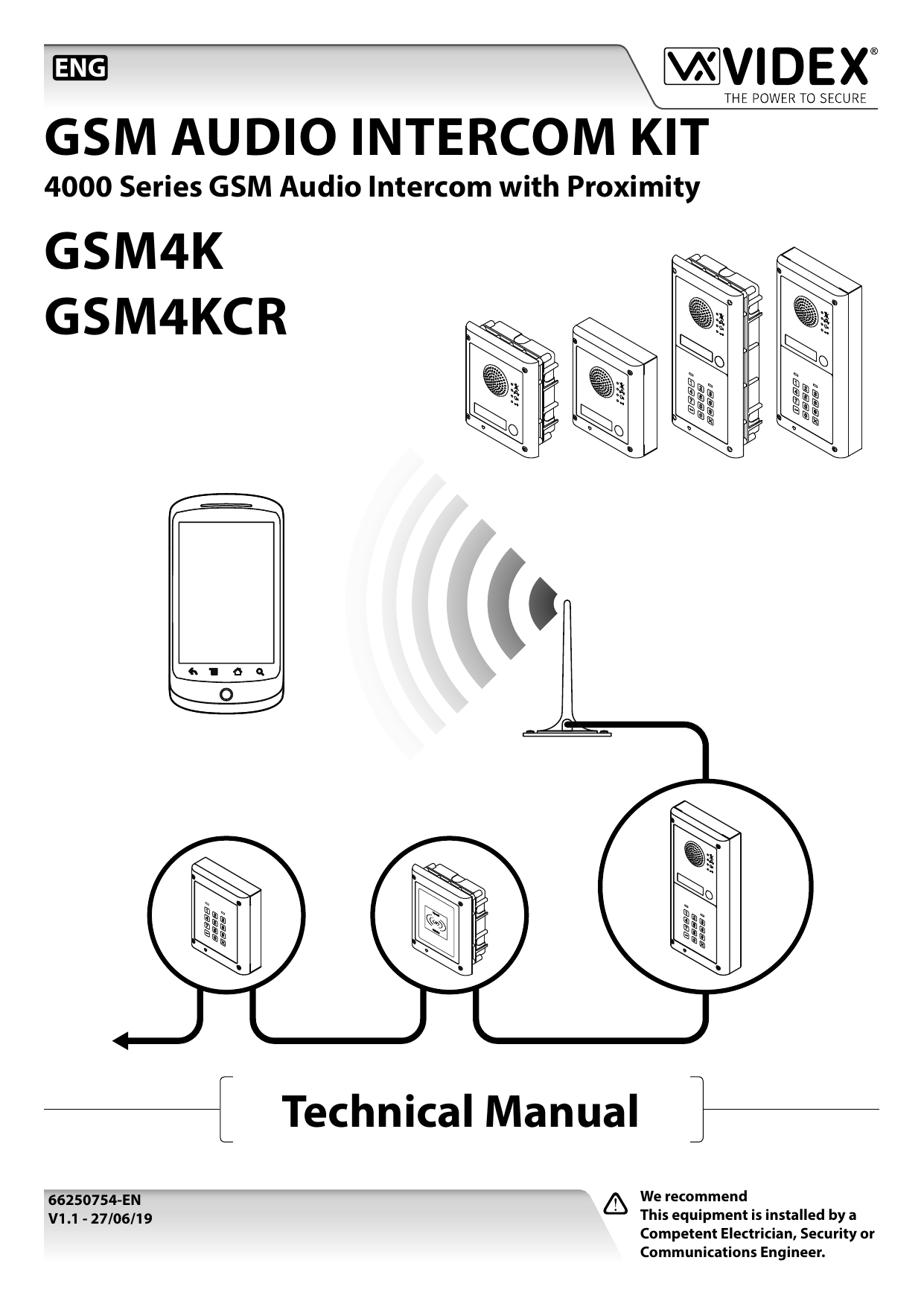 Videx Security 4000 GSM Audio Intercom Owner's Manual | Manualzz