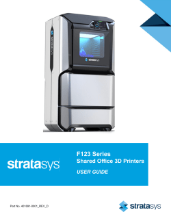 Stratasys F170 - User manual | manualzz.com