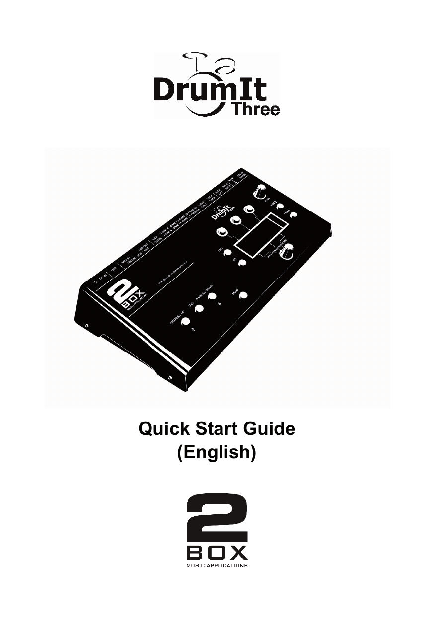 2box DrumIt Three E-drum module Quick Start Guide | Manualzz