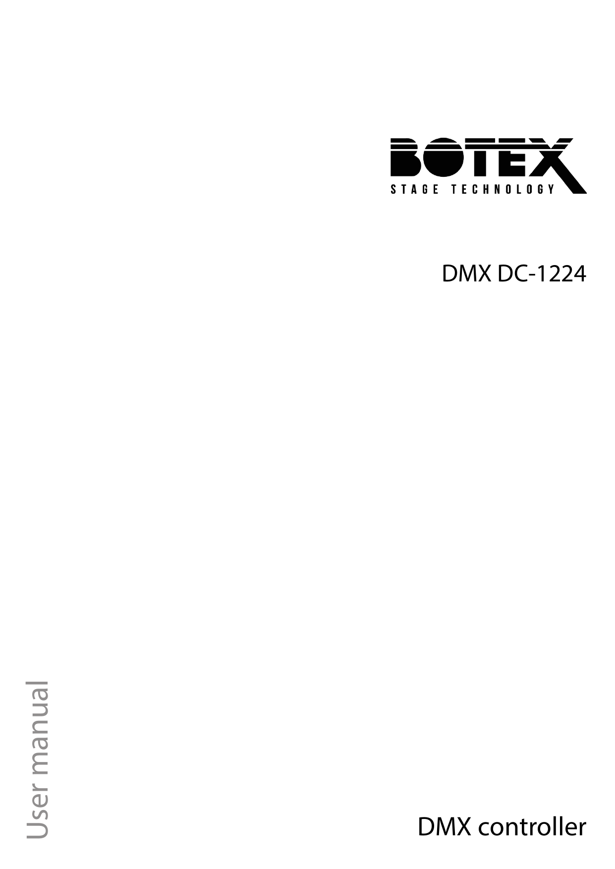 Botex Controller DMX DC-1224 Owner's Manual | Manualzz