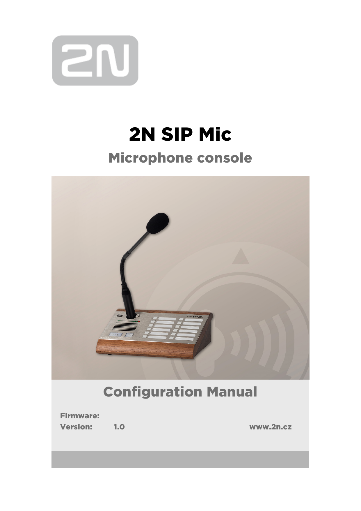 AXIS Audio 2N SIP Mic Product Manual | Manualzz