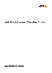Axis A8105-E - Product Manual, Data Sheet, Installation manual
