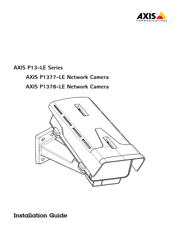 AXIS P1378-LE Network Camera Technical Manual | Manualzz
