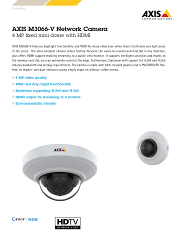 AXIS M3066-V Data Sheet | Manualzz