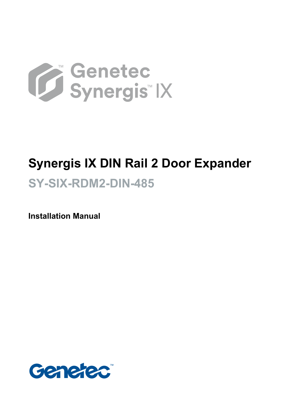 GENETEC SYNERGIS IX SY-SIX-RDM2-DIN-485 2 Door Reader Expander - Half ...
