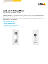 Axis A8105-E - Product Manual, Data Sheet, Installation manual
