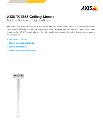 AXIS T91B63 Ceiling Mount Data Sheet | Manualzz