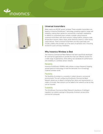 INOVONICS EN1210 Single Input Universal Transmitter Technical Manual ...