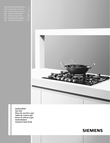 Siemens Gas hob with integrated controls Instruction manual | Manualzz