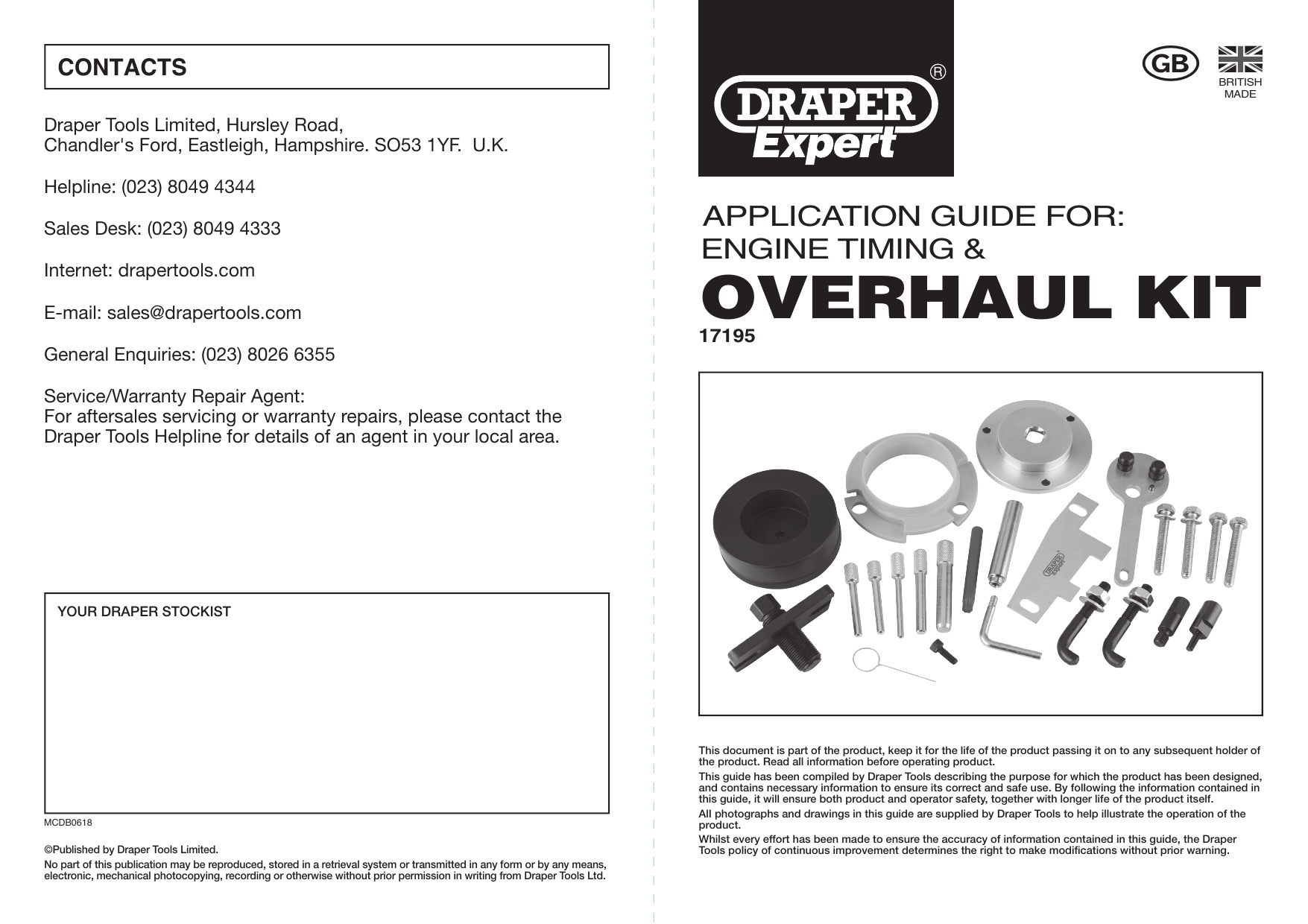 Draper Timing and Overhaul Kit Instructions | Manualzz